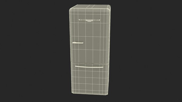 modelo 3d Refrigerador clásico estilo retro vintage - TurboSquid 2211421
