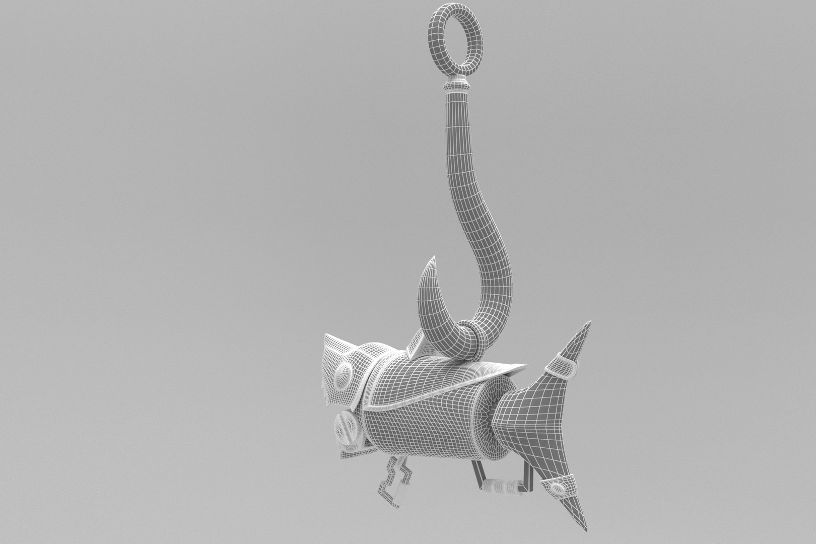 3D Model Fishbone Keychain - TurboSquid 1887827