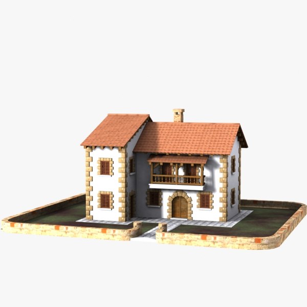 3d authentic house cottage
