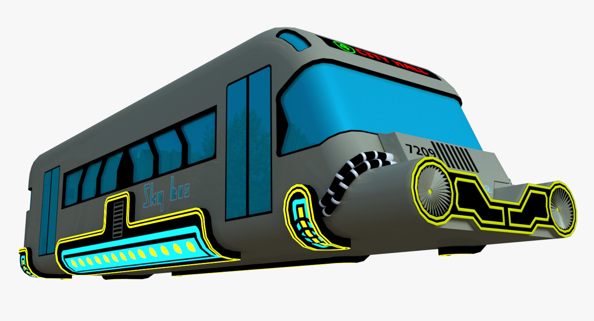 3D Sci-fi Hover Bus - TurboSquid 1221254