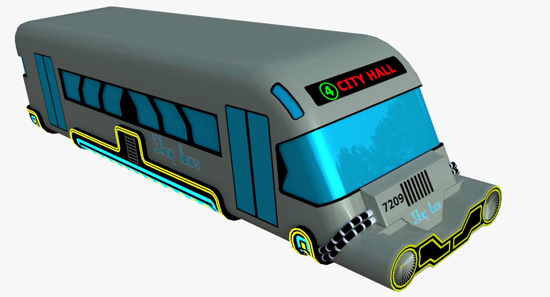 3D Sci-fi Hover Bus - TurboSquid 1221254
