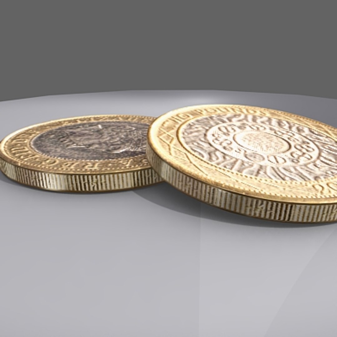 British Pound Coin 3d Max