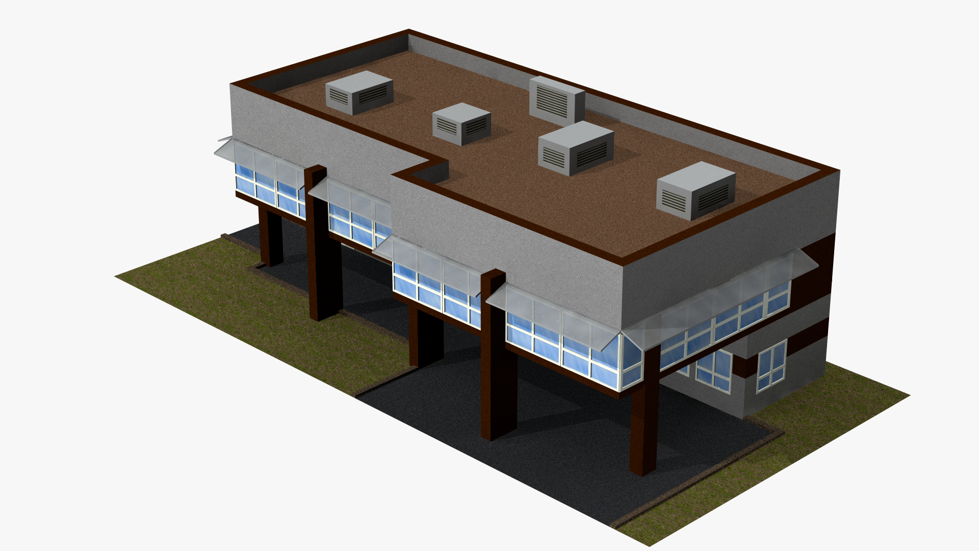 Small Low Poly Australian Commercial Or Industrial Building -c20 3D ...