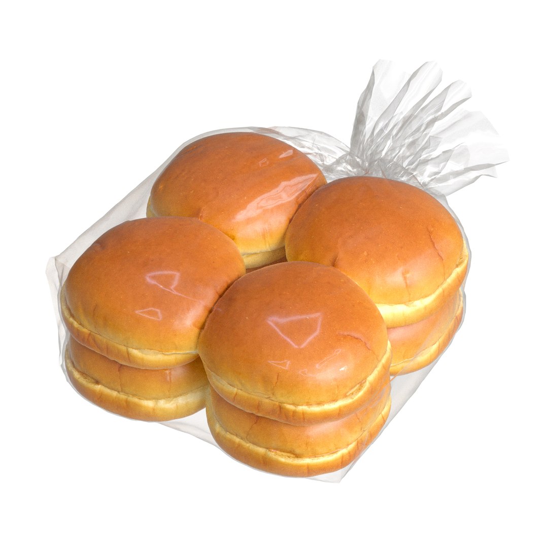 3D Hamburger Buns In Bag - TurboSquid 2166335