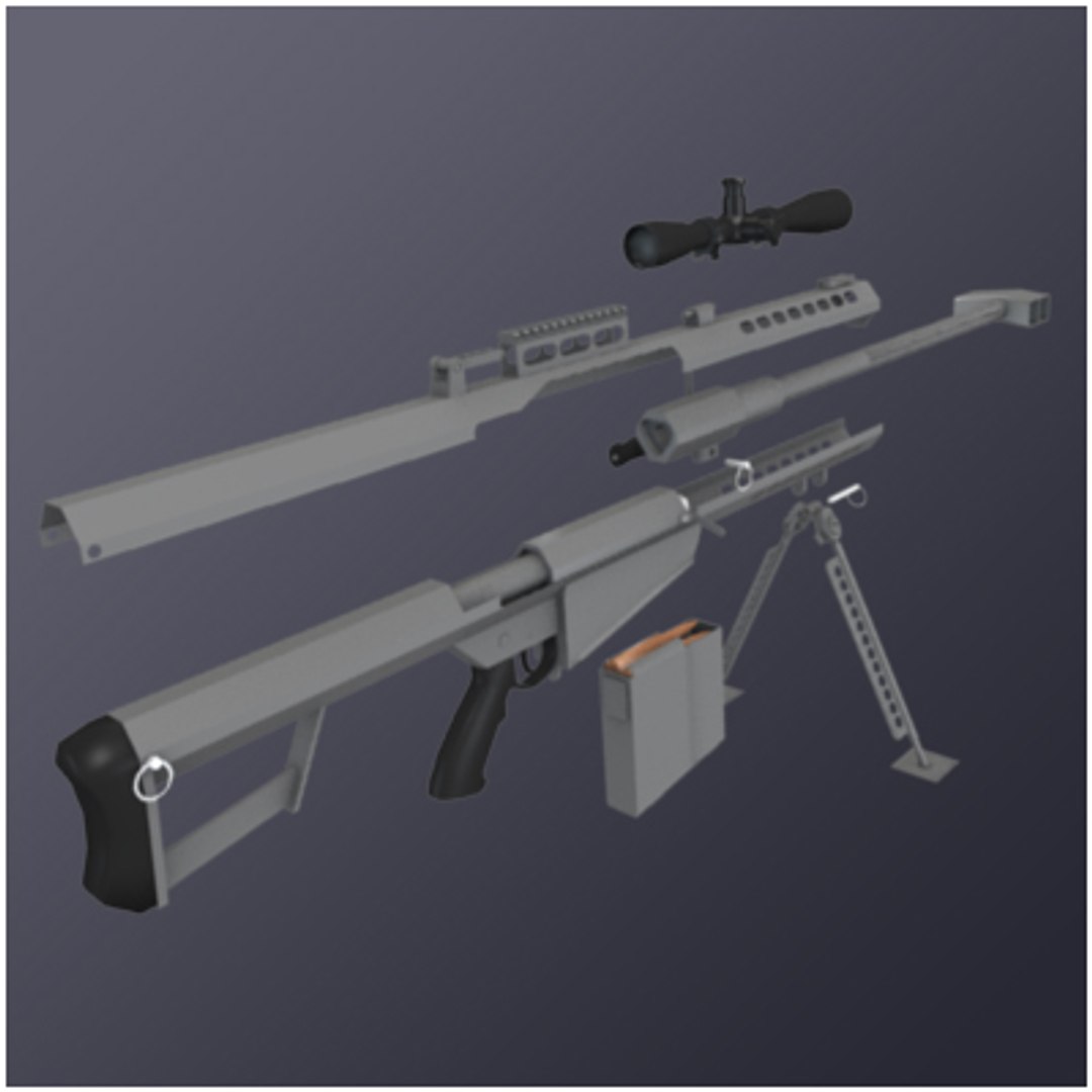 3d Model M82a1 Rifle Sniper