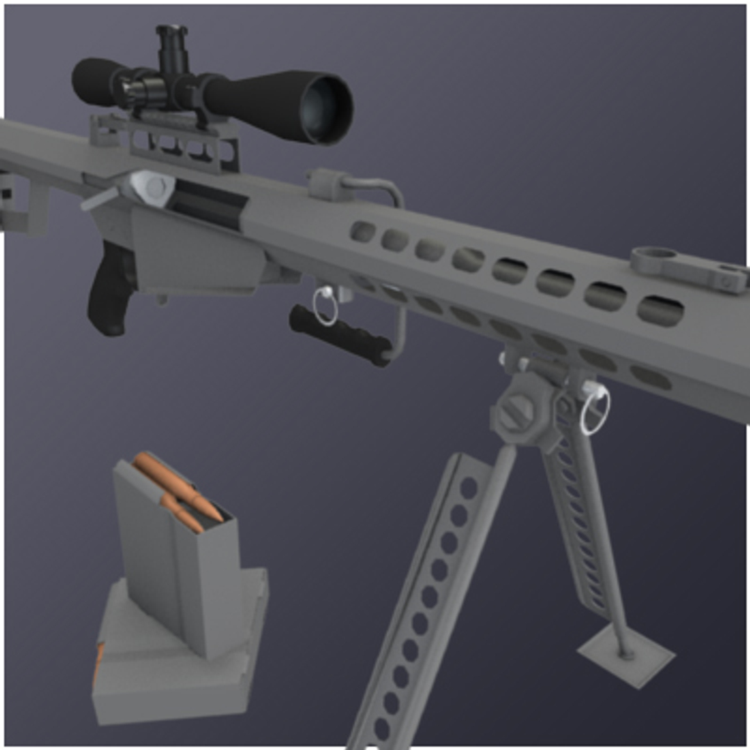 3d model m82a1 rifle sniper