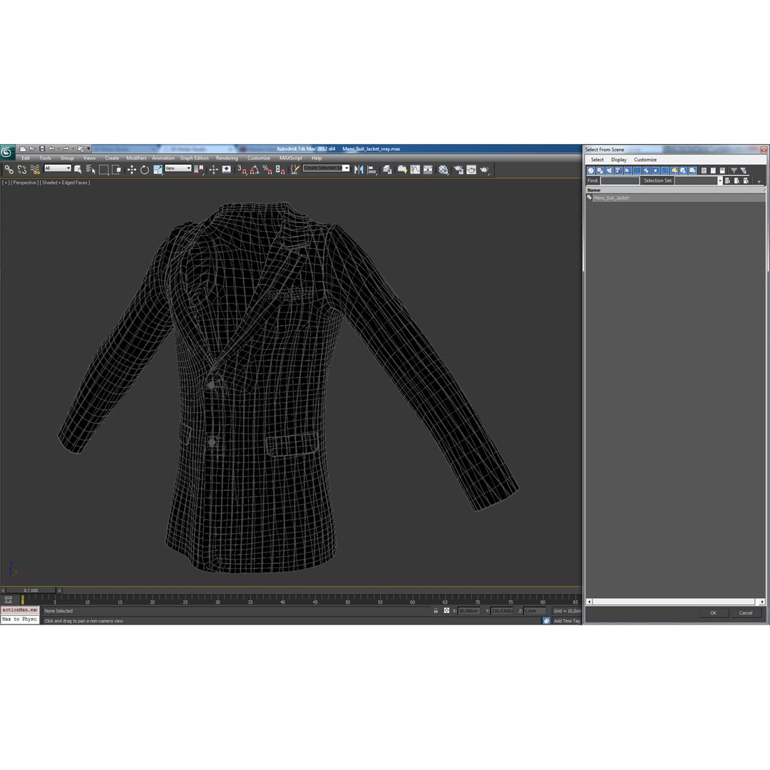 mens suit jacket 3d model