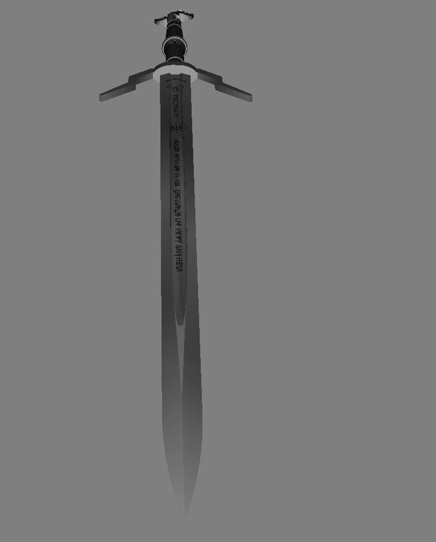 The Witcher Silver sword 3D model - TurboSquid 1725828