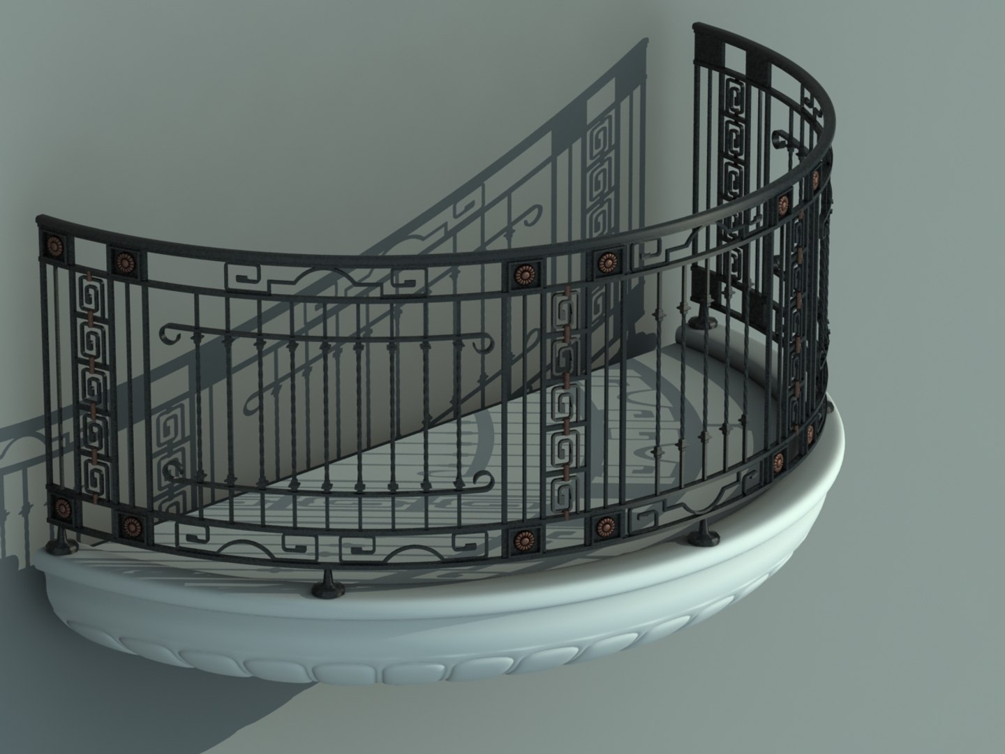 3D Architectural Balcony Model - TurboSquid 1491809