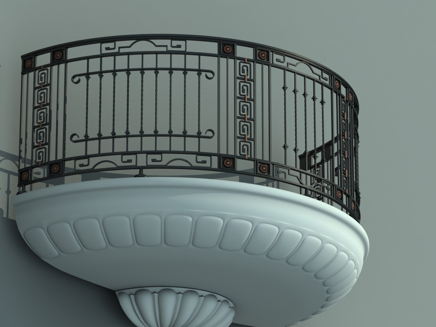 3D Architectural Balcony Model - TurboSquid 1491809