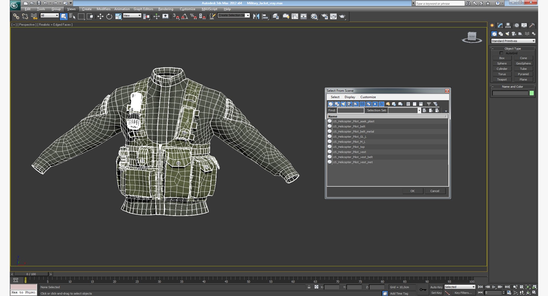 military jacket 3d max