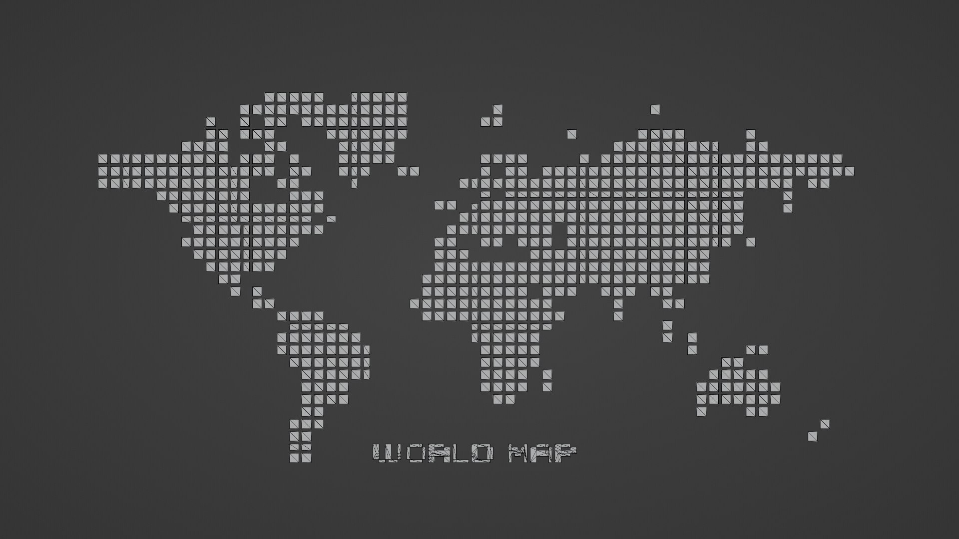Pixel World Map 3D - TurboSquid 1885427
