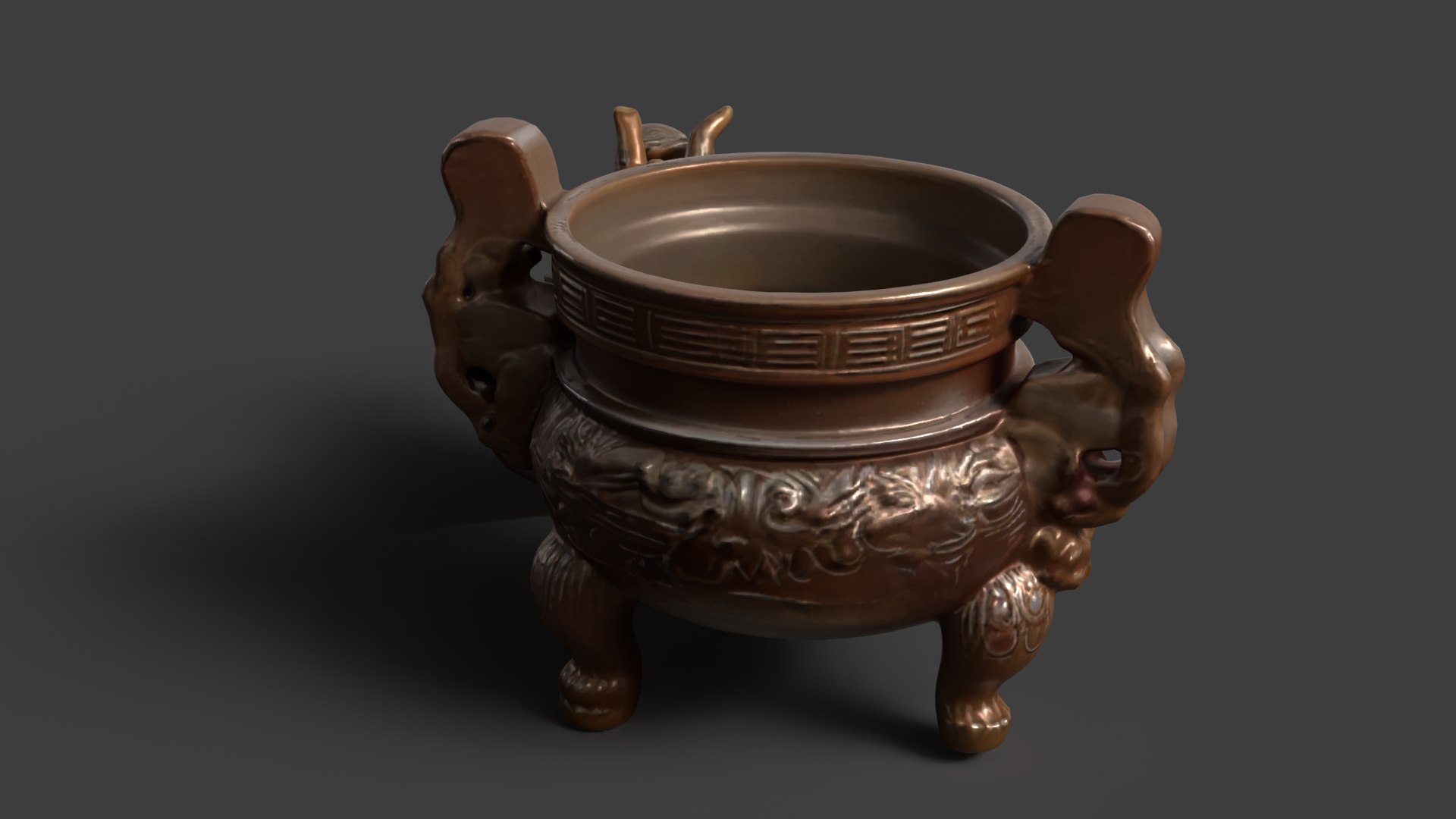 3D Chinese Bronze Pot Model - TurboSquid 2300980