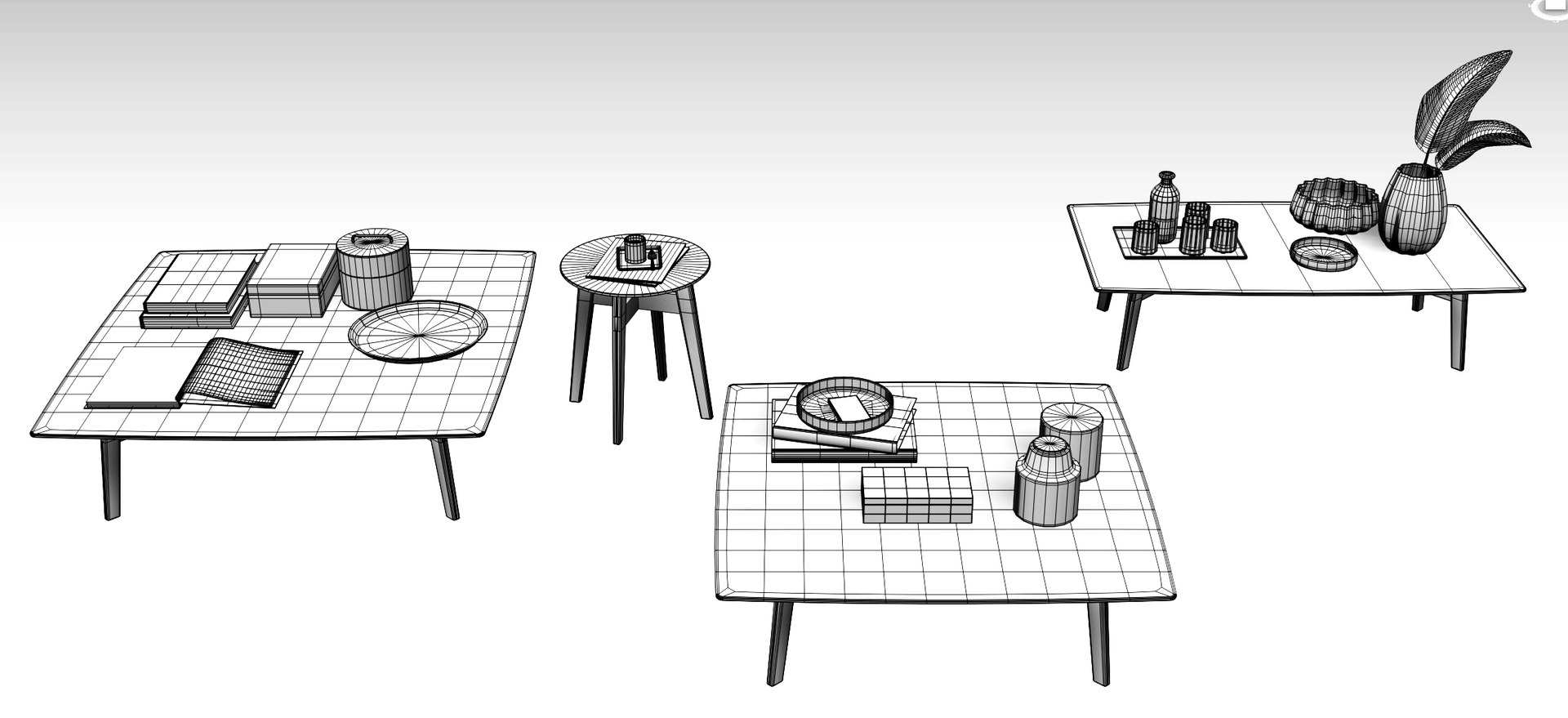 Poliform Bigger Coffee Tables 3D Model - TurboSquid 1593498