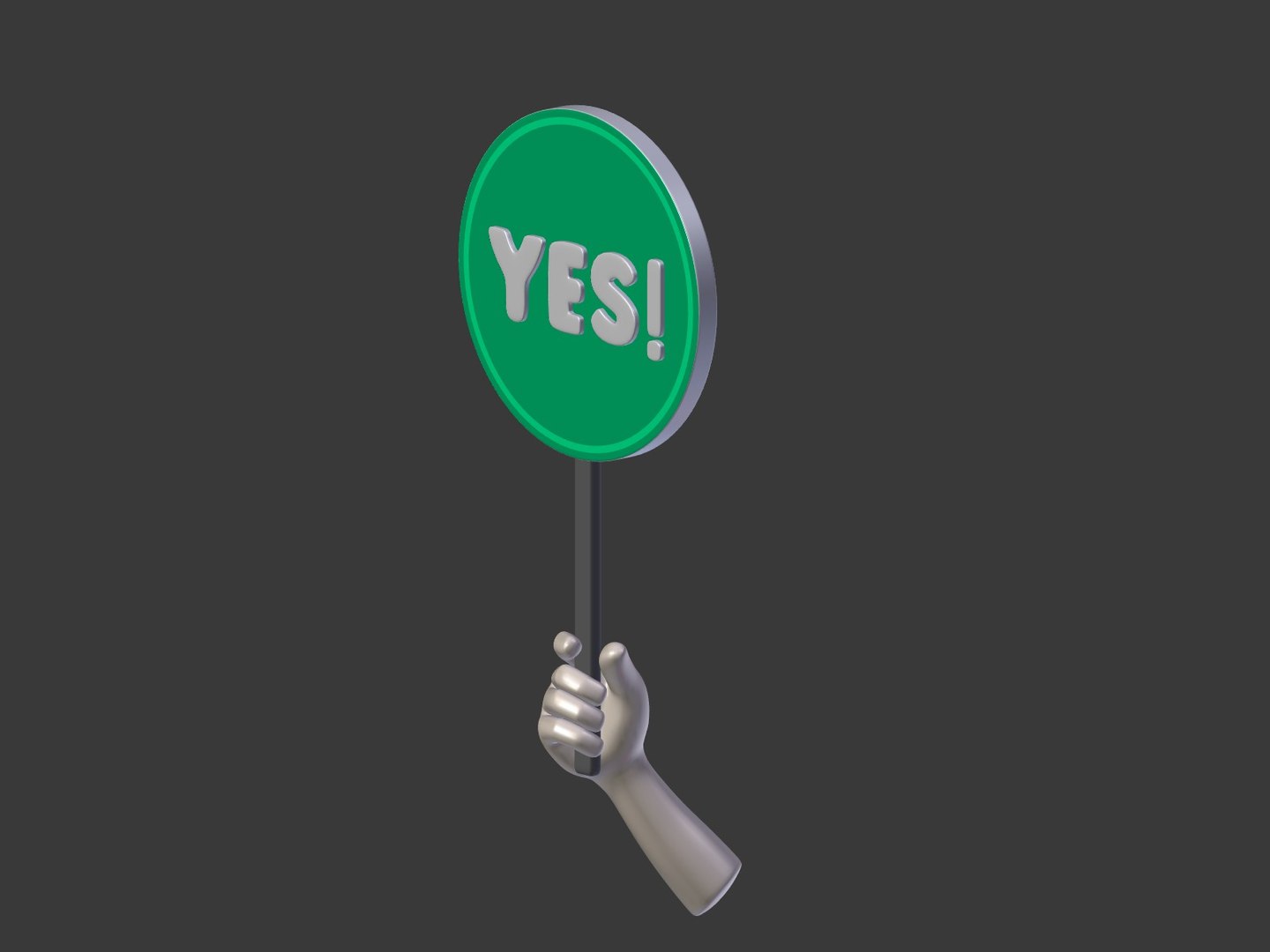 Yes signs model - TurboSquid 1463864