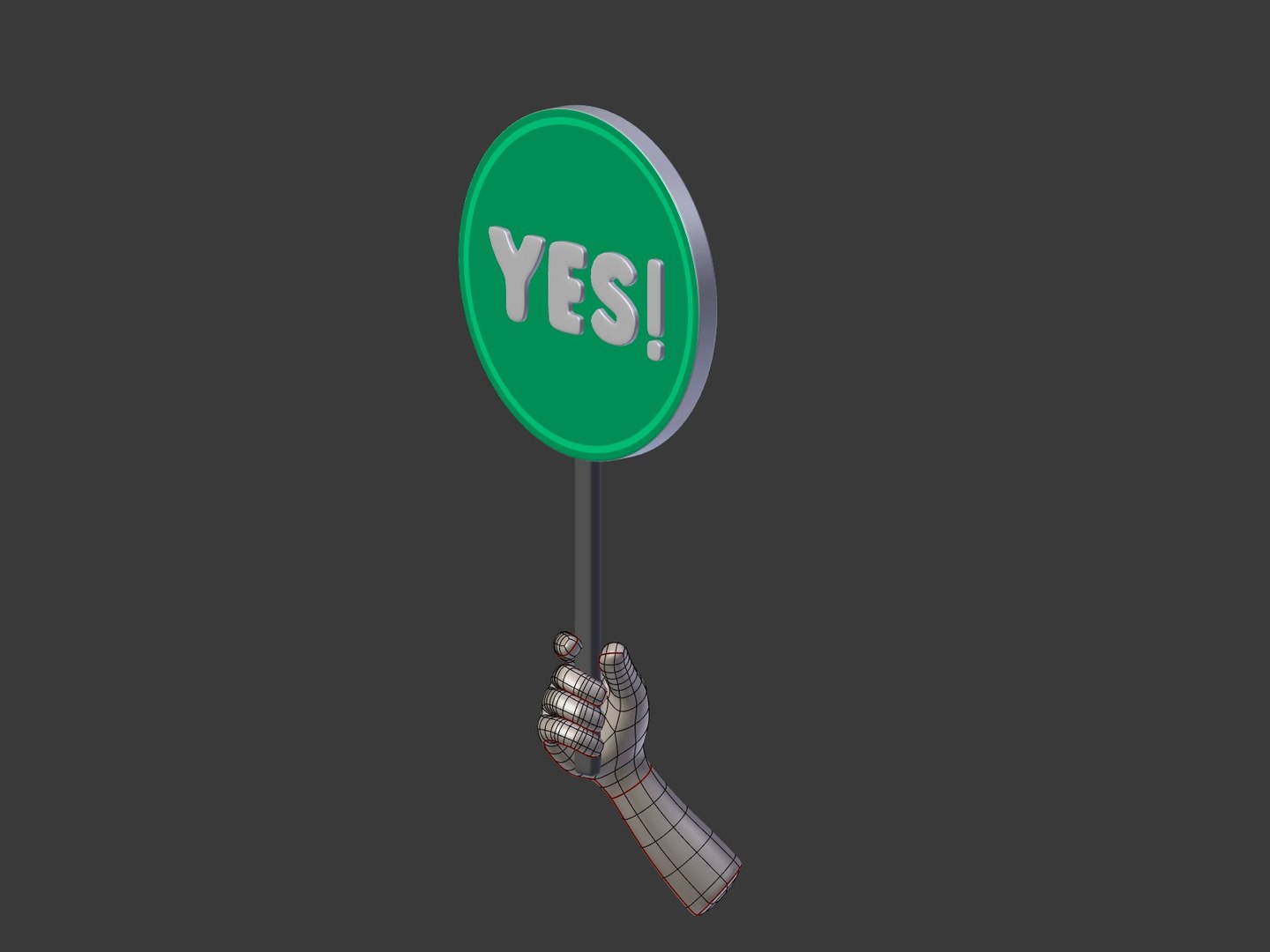 Yes signs model - TurboSquid 1463864