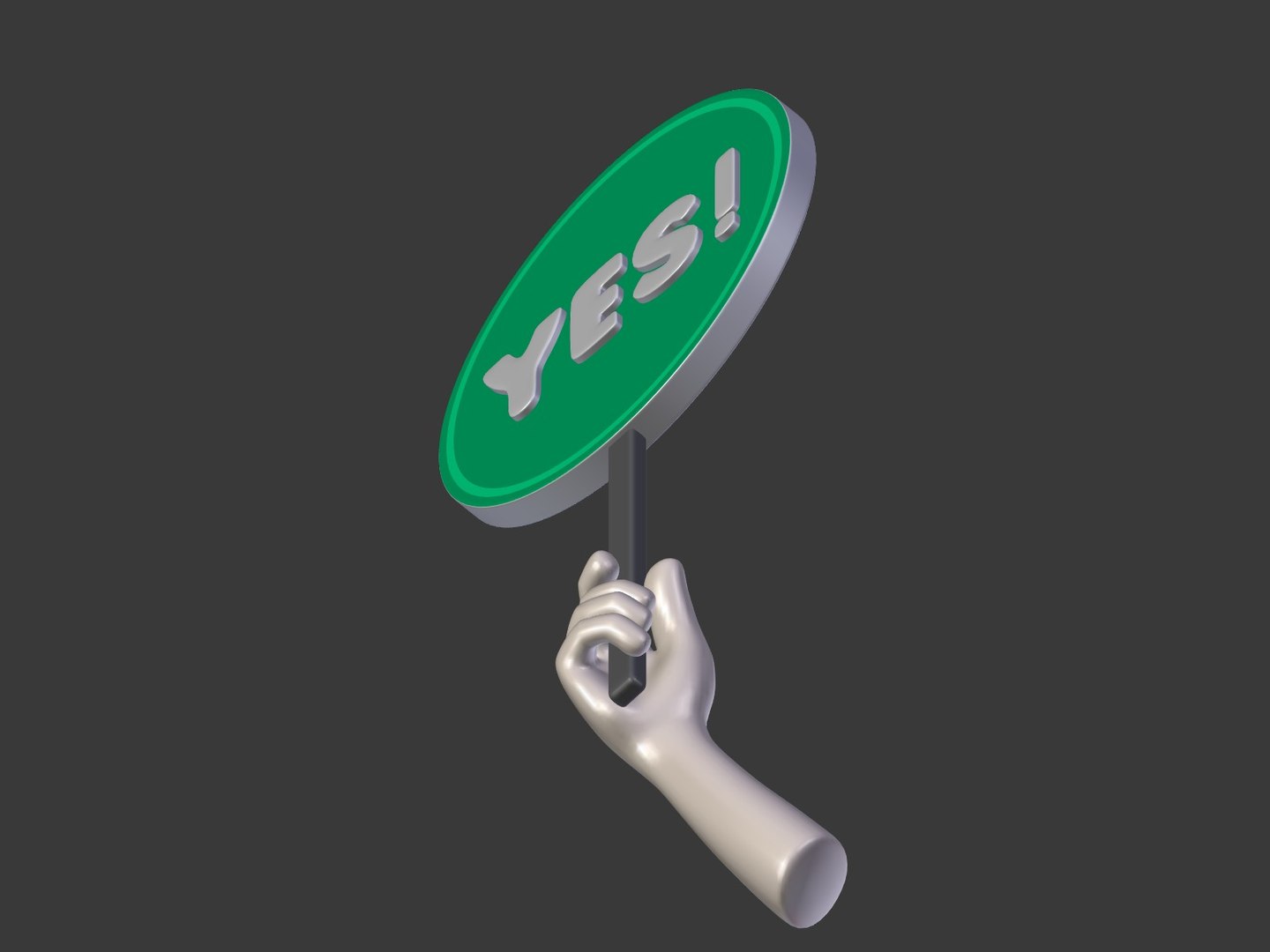 Yes signs model - TurboSquid 1463864
