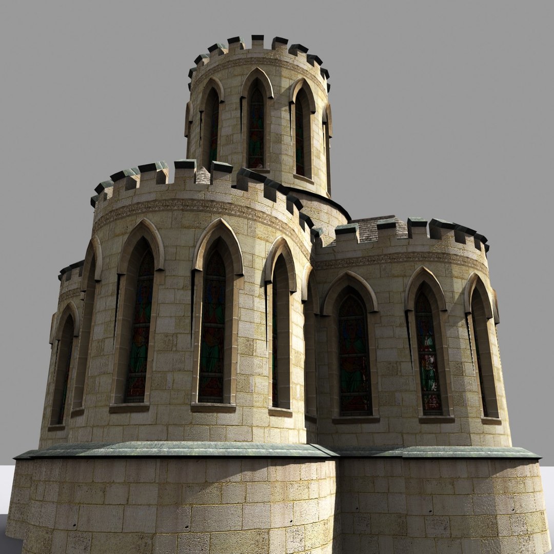Medieval Gothic Style Folly 3d Model