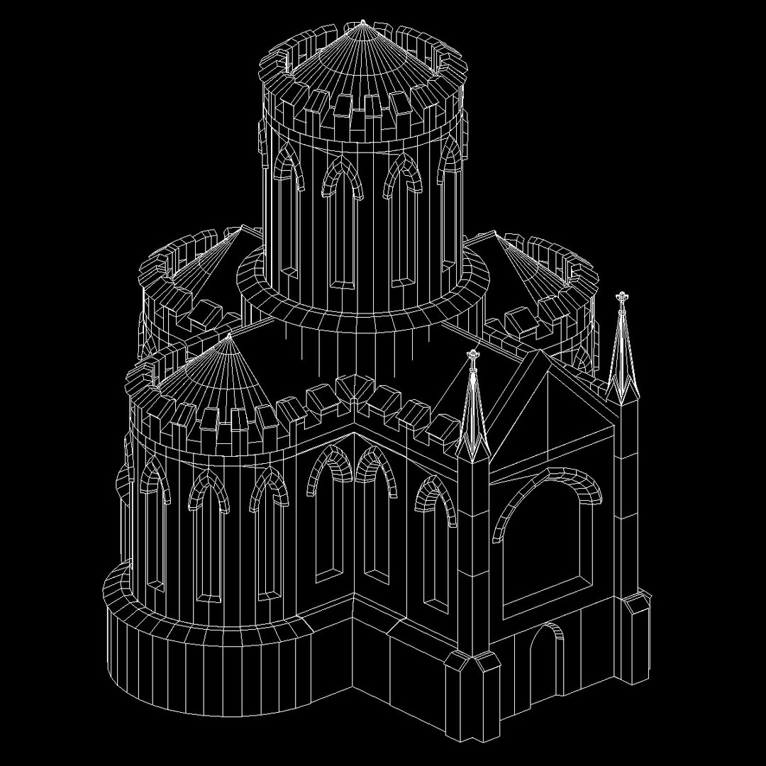 Medieval Gothic Style Folly 3d Model
