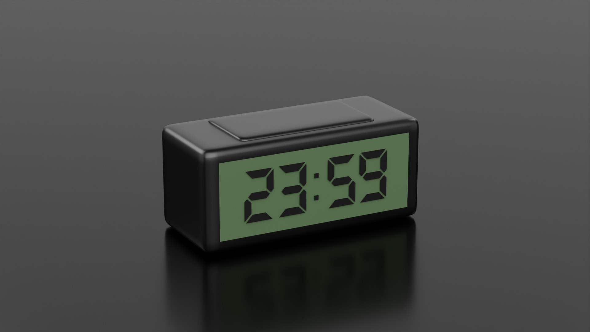 Low Poly Digital Clock 3D Model - TurboSquid 2249344