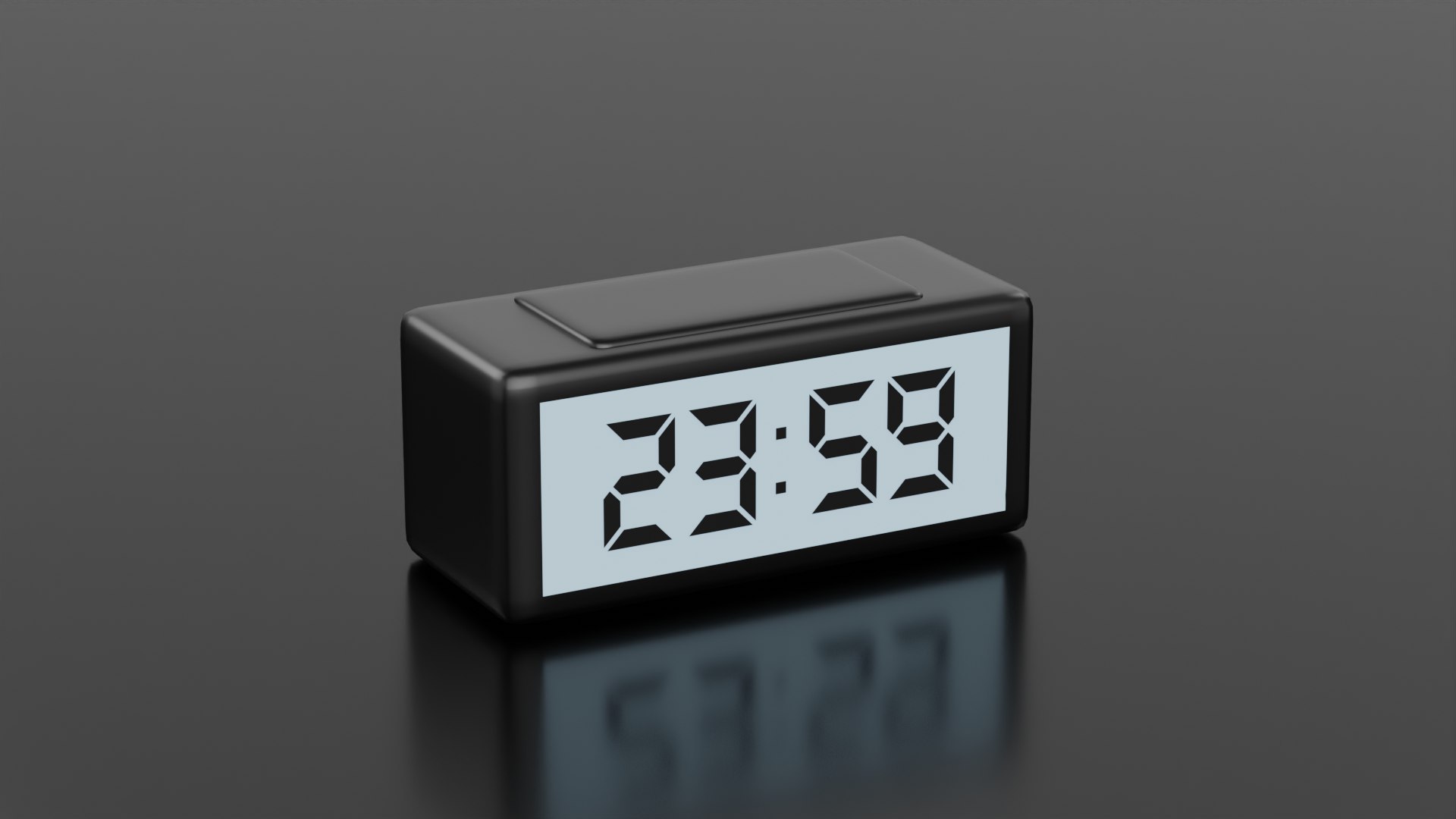 Low Poly Digital Clock 3D Model - TurboSquid 2249344