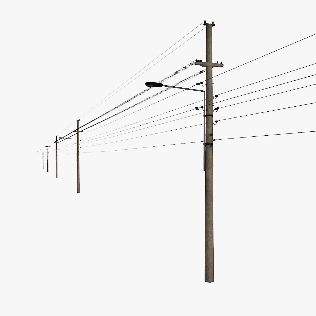 3d max street electricity pylons 1