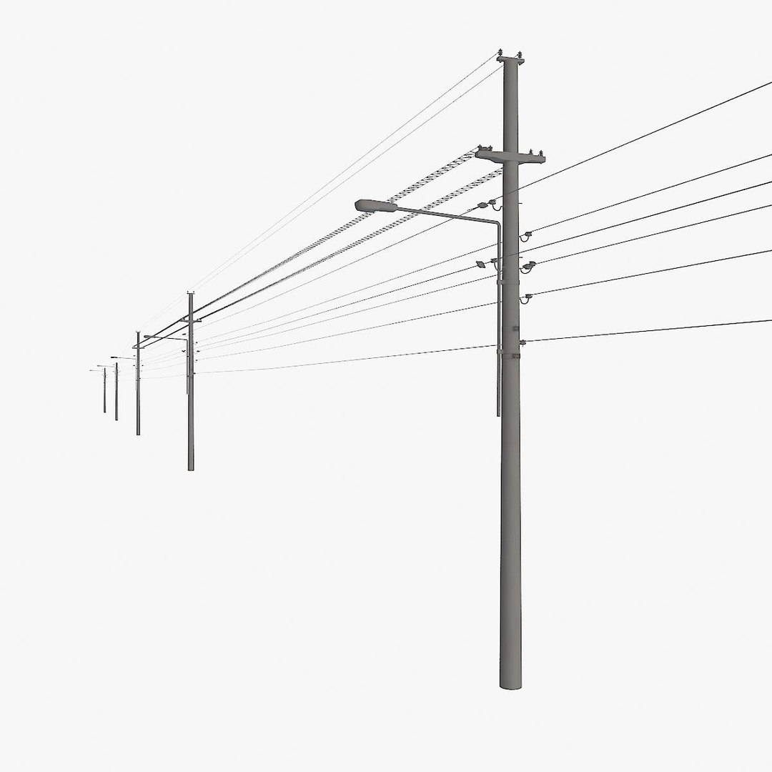 3d Max Street Electricity Pylons 1