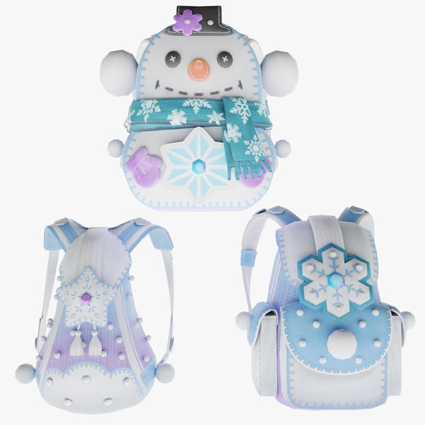 3D model Bag 3x Snowflake Fairy Backpack - TurboSquid 1816458