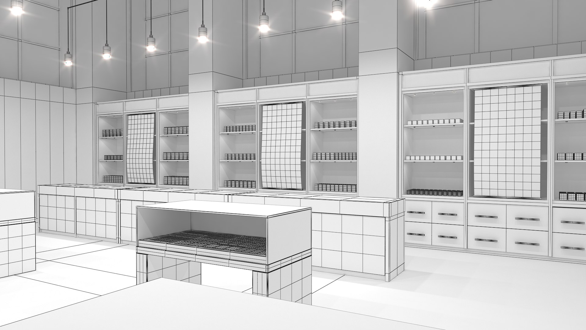 3D cannabis dispensary - TurboSquid 1539617