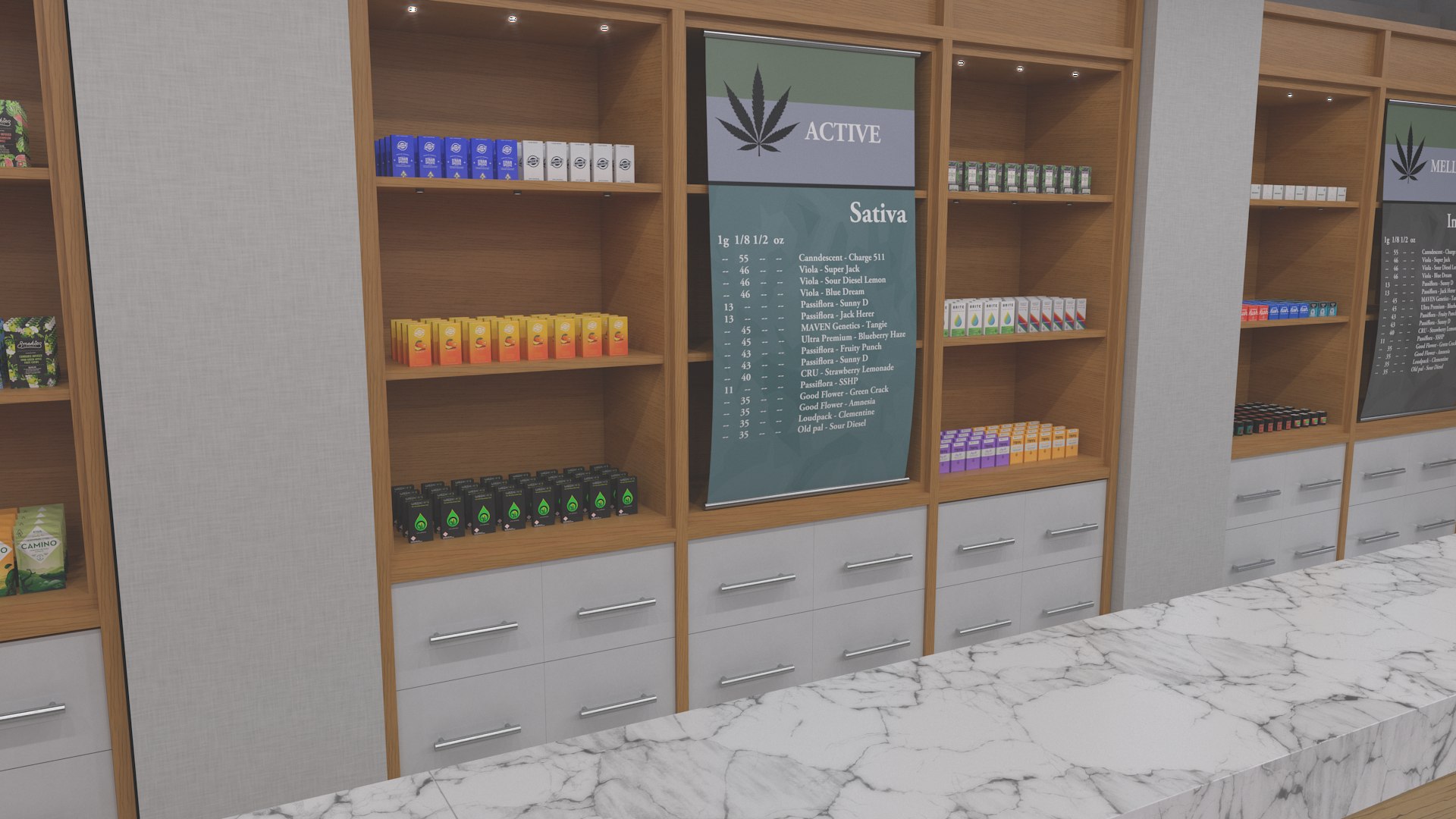 3D Cannabis Dispensary - TurboSquid 1539617