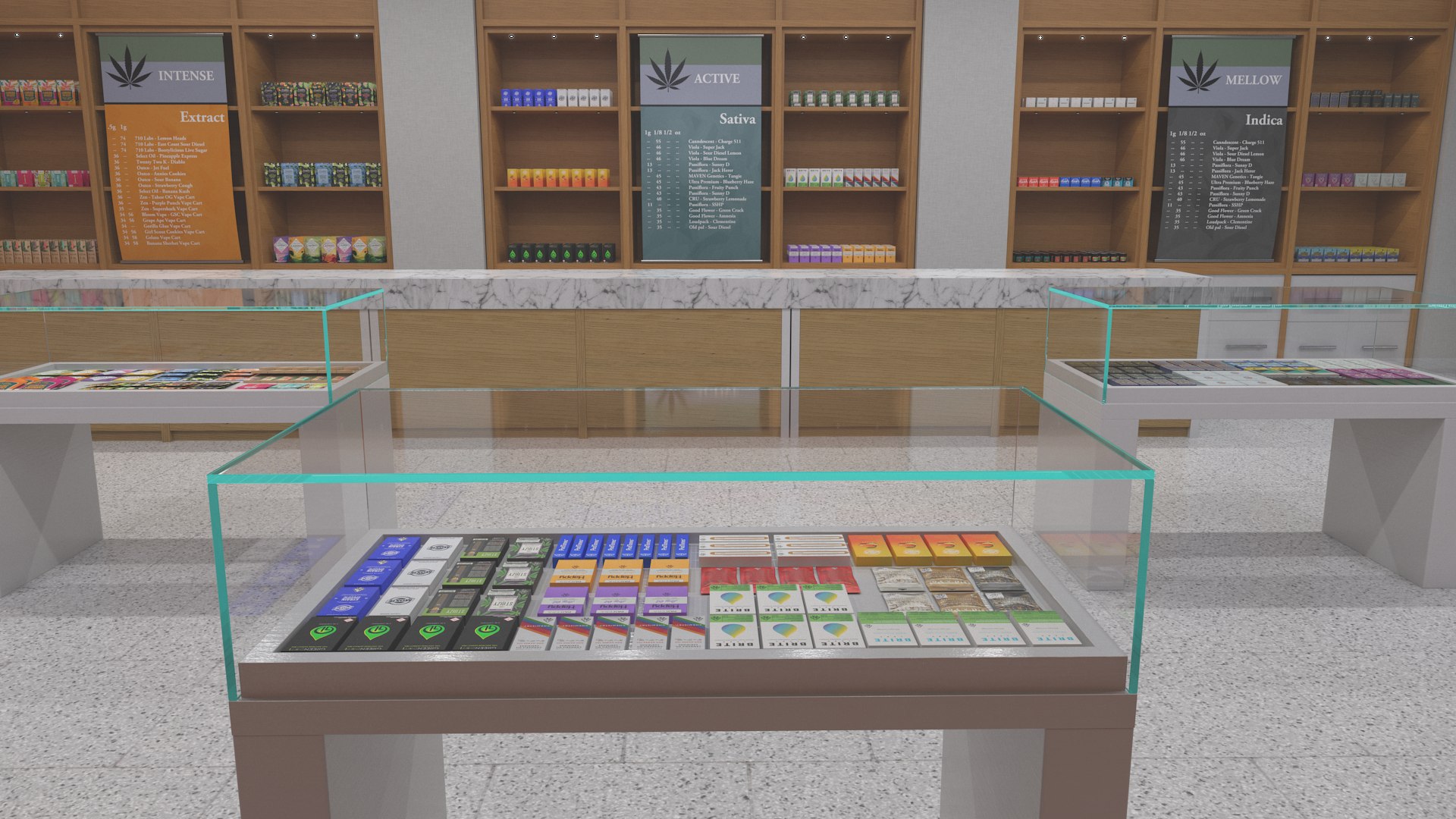 3D Cannabis Dispensary - TurboSquid 1539617