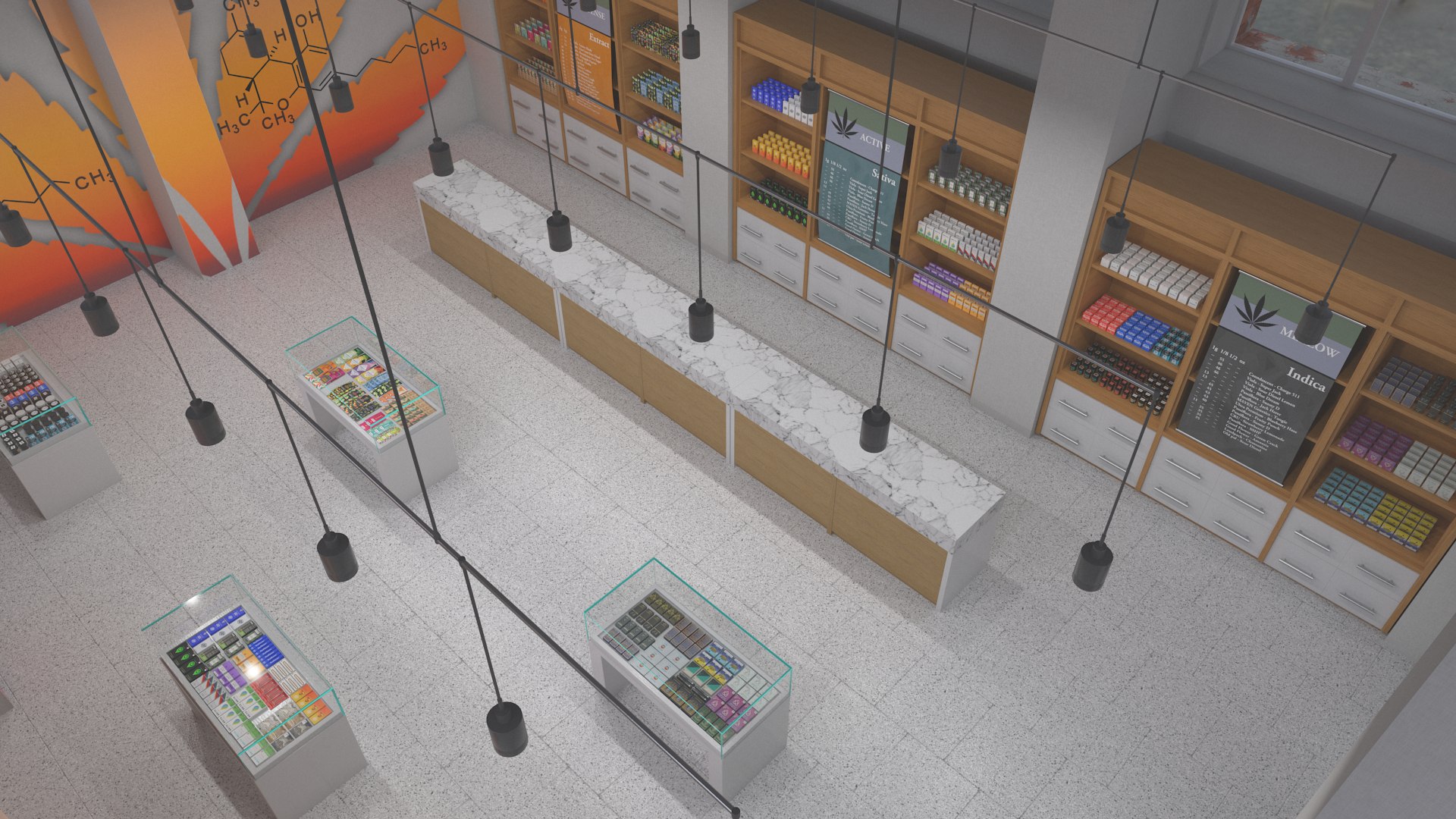 3D Cannabis Dispensary - TurboSquid 1539617