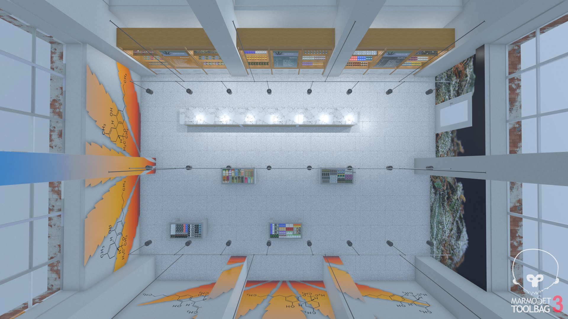 3D cannabis dispensary - TurboSquid 1539617