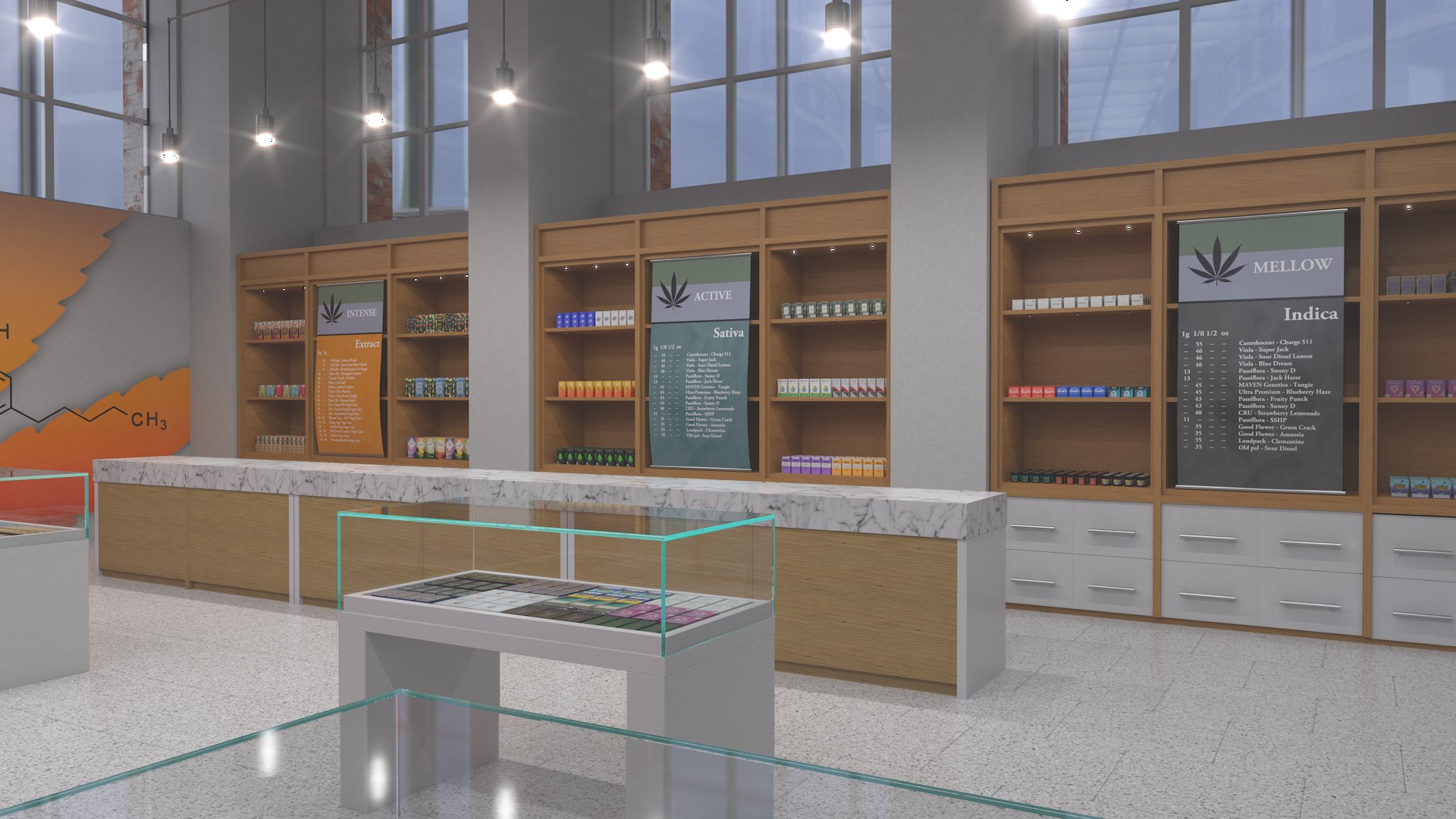 3D Cannabis Dispensary - TurboSquid 1539617