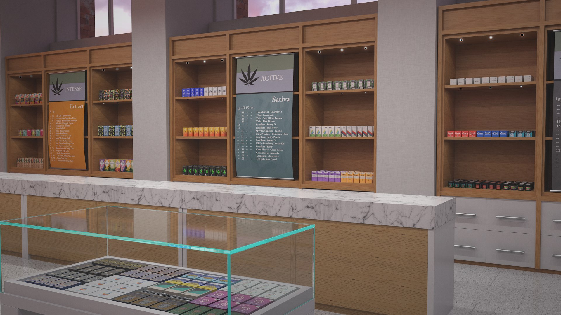 3D Cannabis Dispensary - TurboSquid 1539617