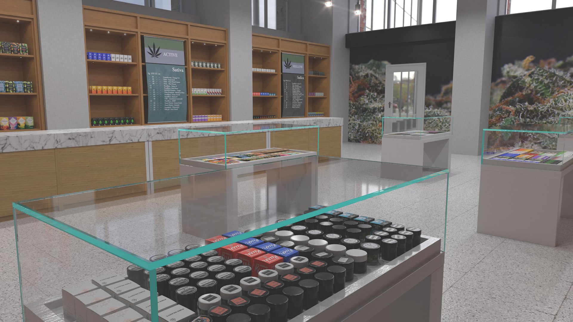 3D Cannabis Dispensary - TurboSquid 1539617