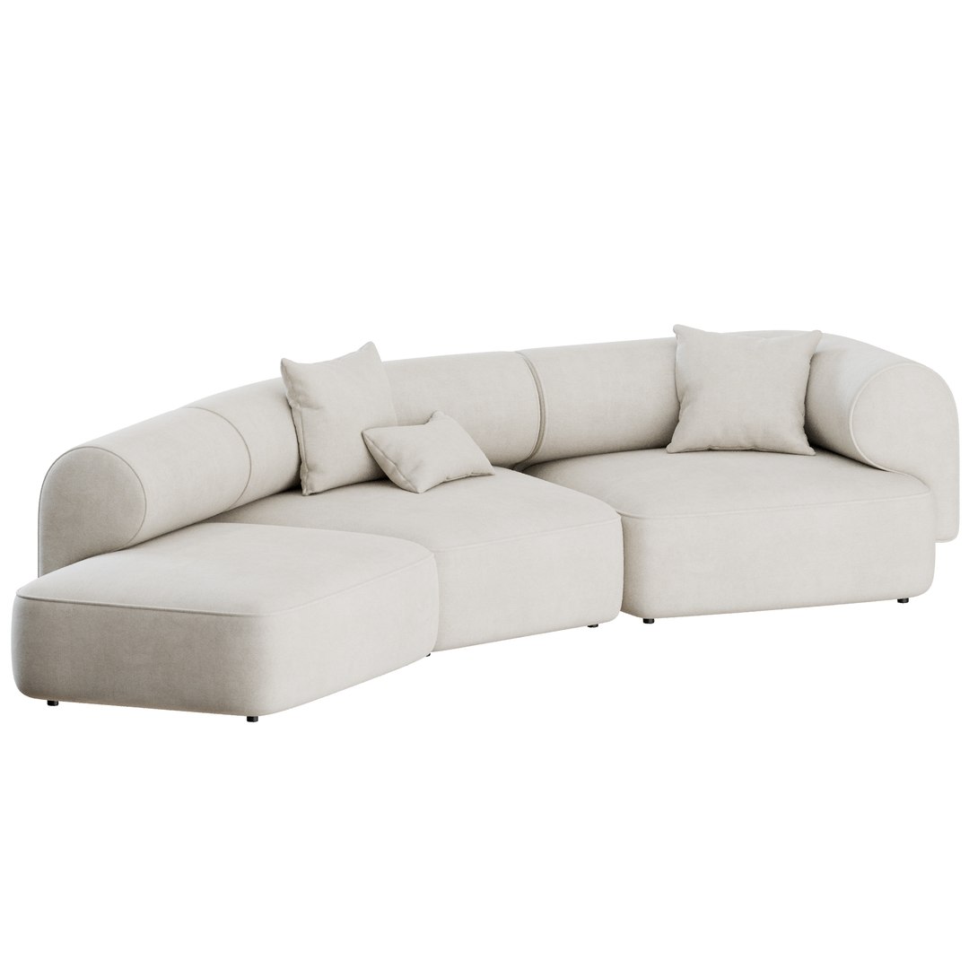 3D Model Melody Corner Sofa By Natuzzi - TurboSquid 2383149