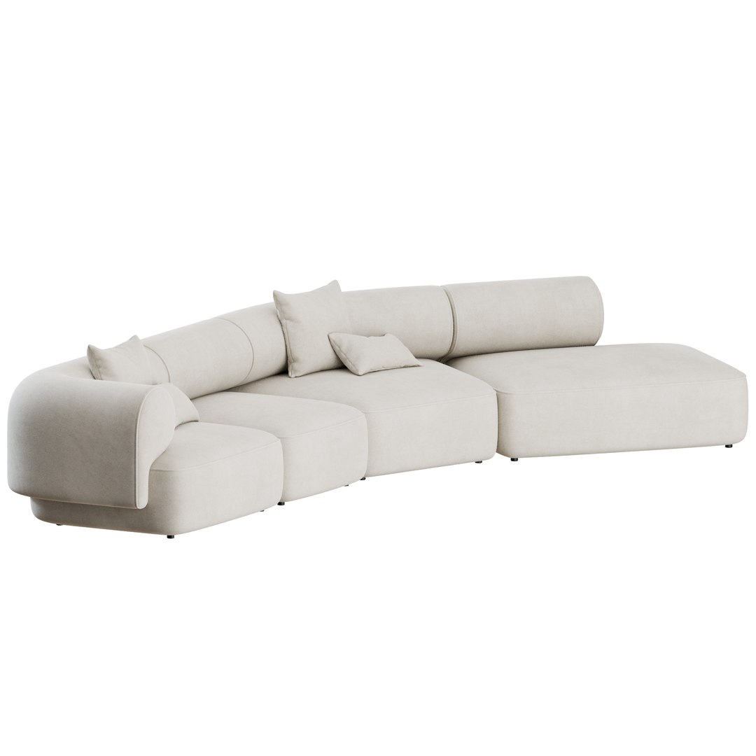 3D Model Melody Corner Sofa By Natuzzi - TurboSquid 2383149