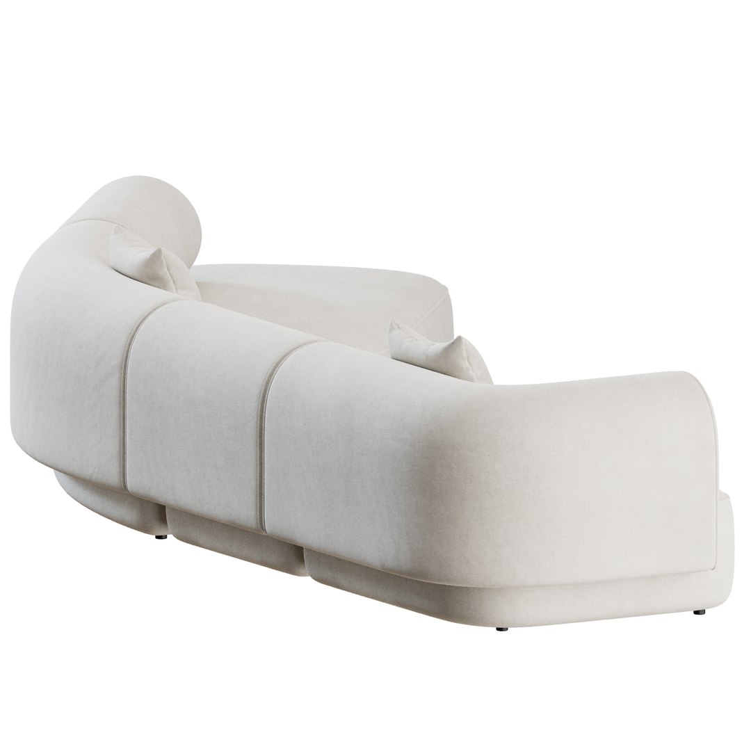 3D Model Melody Corner Sofa By Natuzzi - TurboSquid 2383149