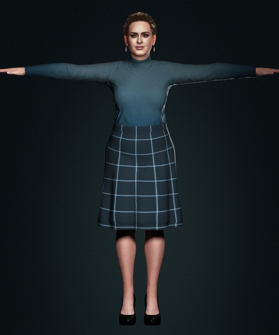 Adele Character 3D Model Low Poly 3D Model - TurboSquid 2289059