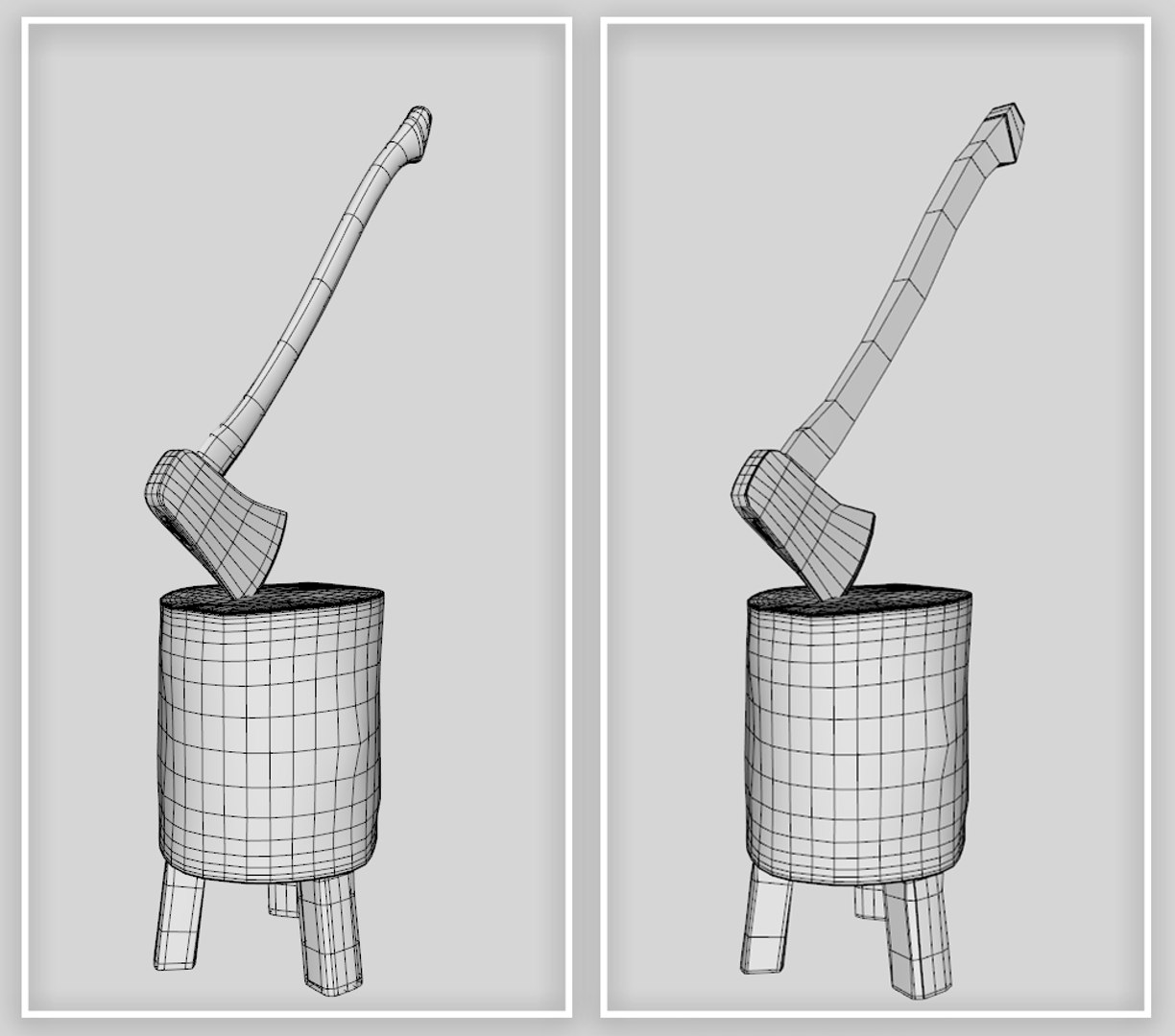 3d Axe Chopping Block