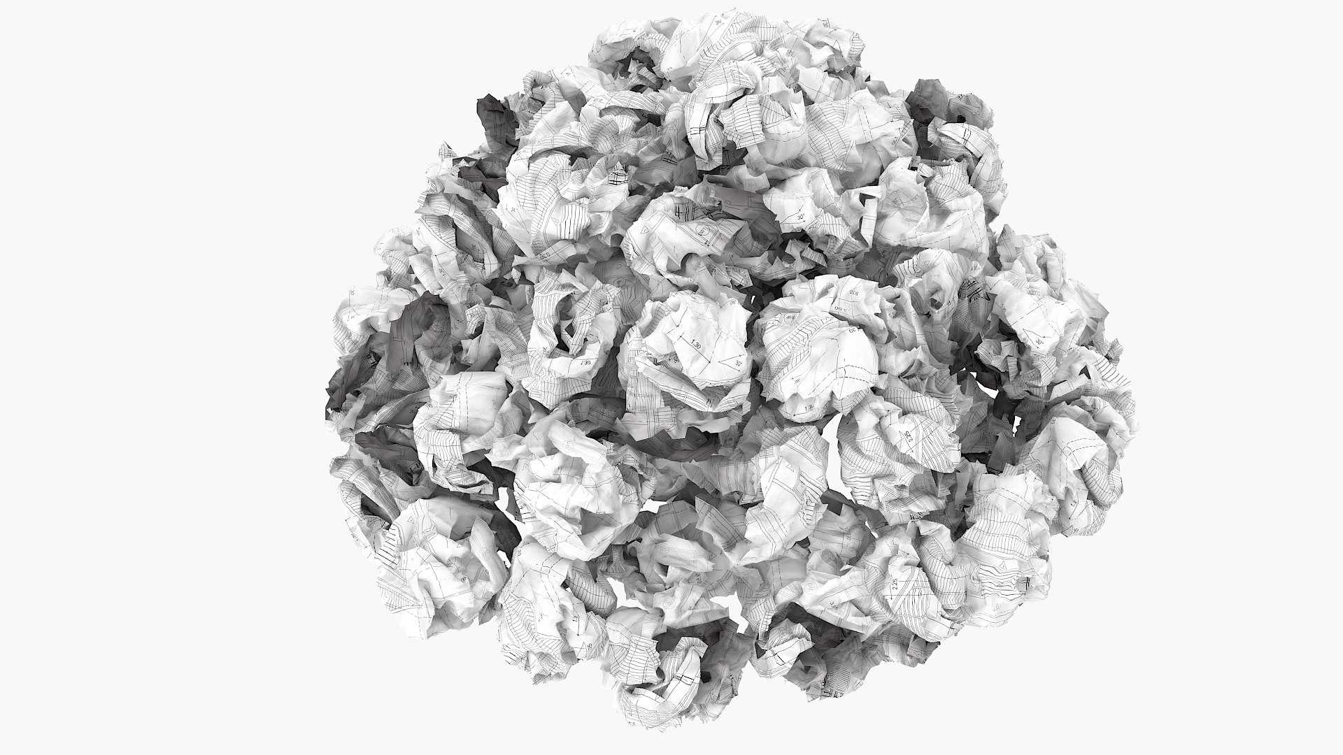 Crumpled Paper Pile 2 3D Model - TurboSquid 1942718