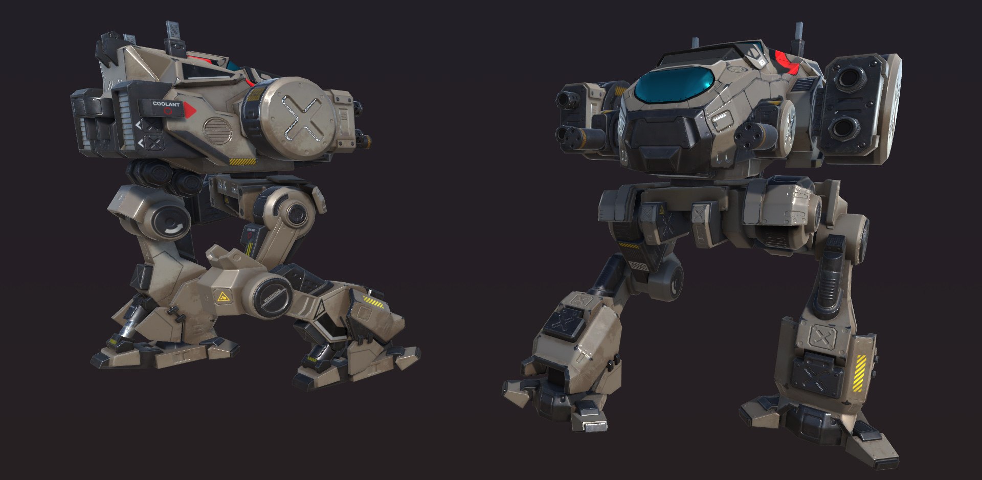 Pbr Modular Mechs V2 3D Model - TurboSquid 1427266