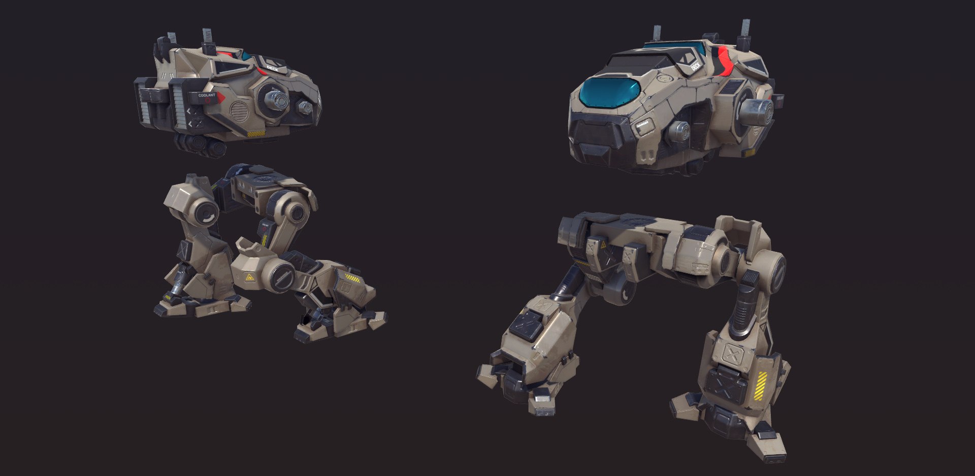 Pbr Modular Mechs V2 3D Model - TurboSquid 1427266