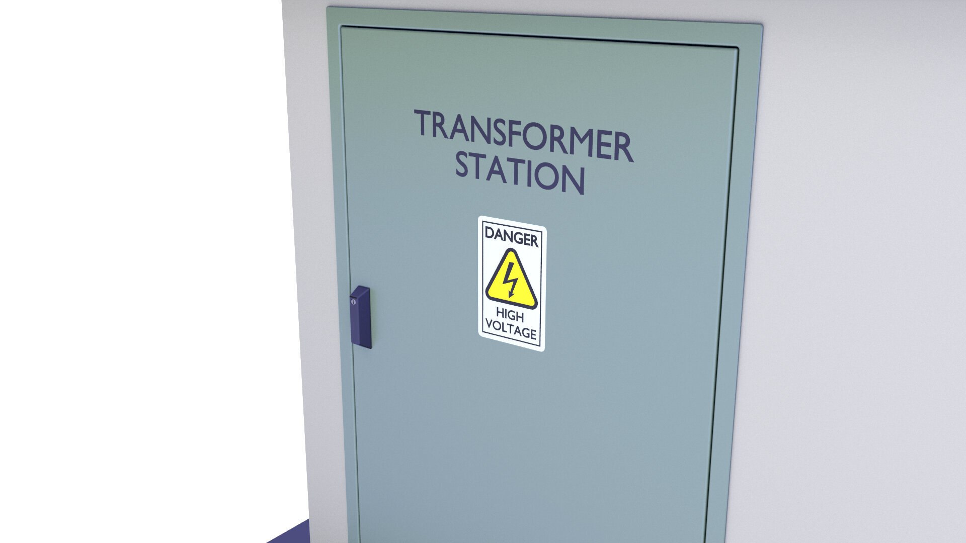 3D Model Concrete Transformer Substation Building Utility Box 11 ...