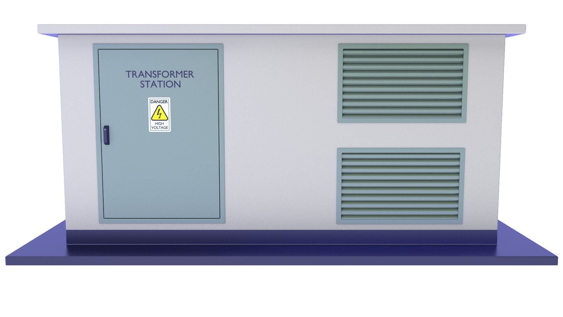 3D Model Concrete Transformer Substation Building Utility Box 11 ...