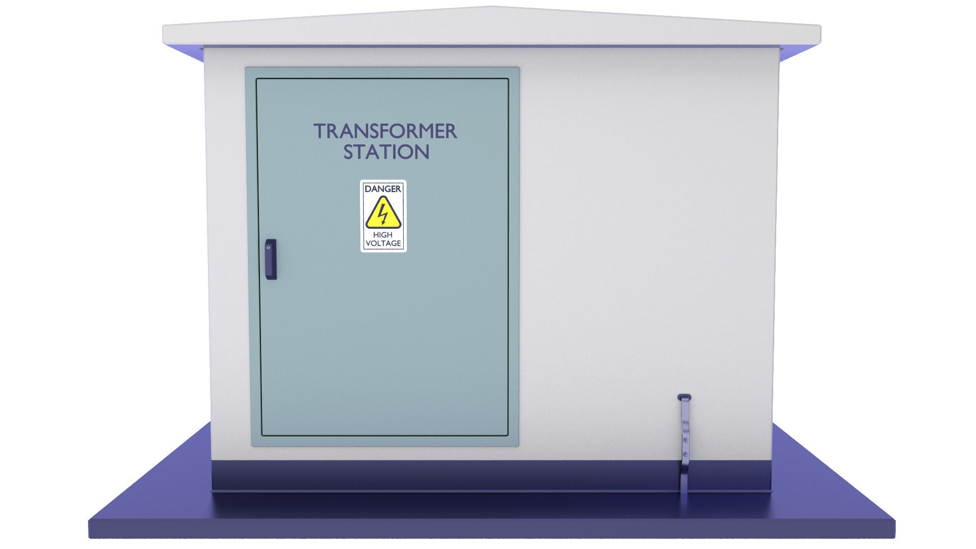 3D Model Concrete Transformer Substation Building Utility Box 11 ...