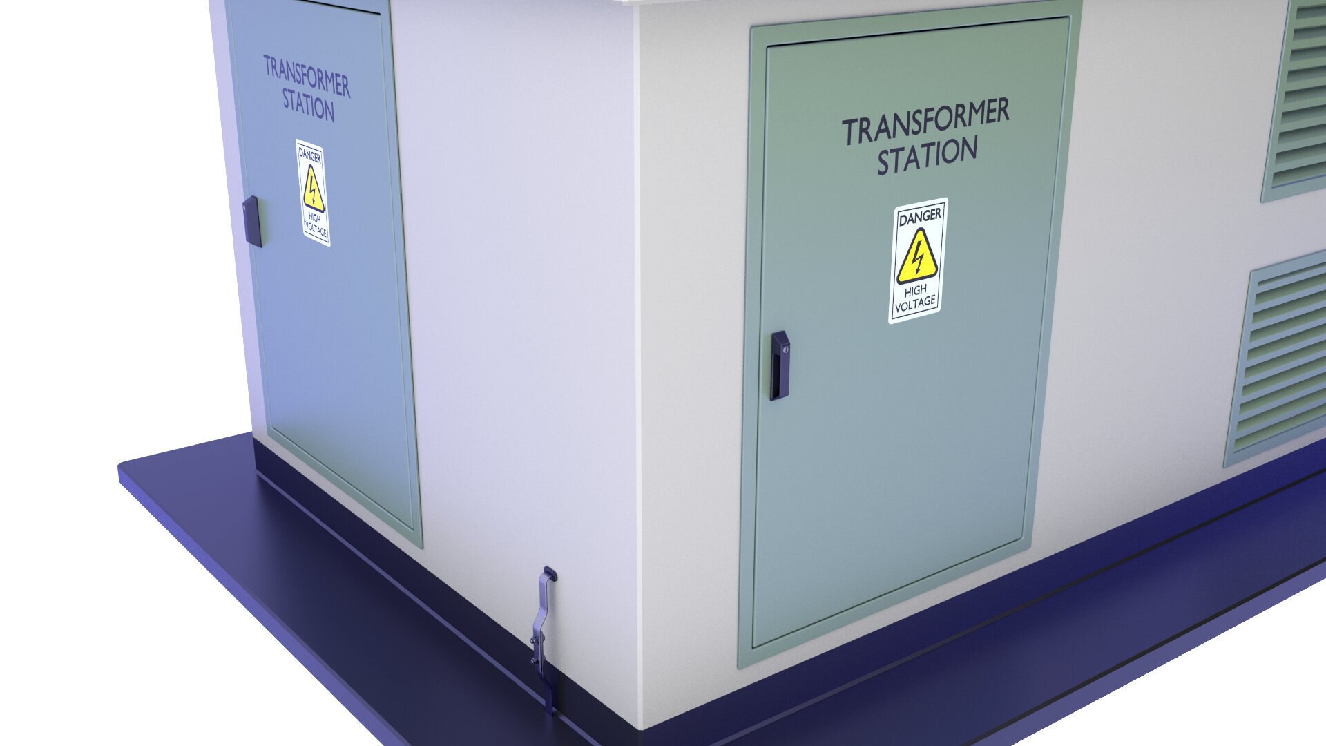 3D Model Concrete Transformer Substation Building Utility Box 11 ...