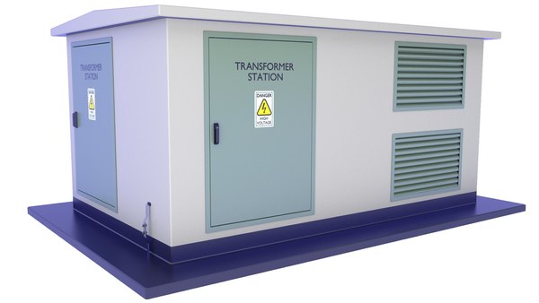 3D model Concrete Transformer Substation Building utility box 11 ...