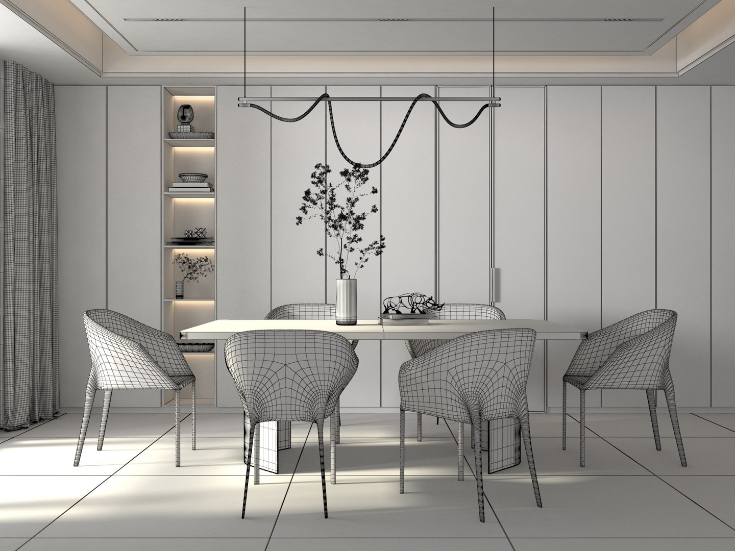 3D model dining room set - TurboSquid 2033309